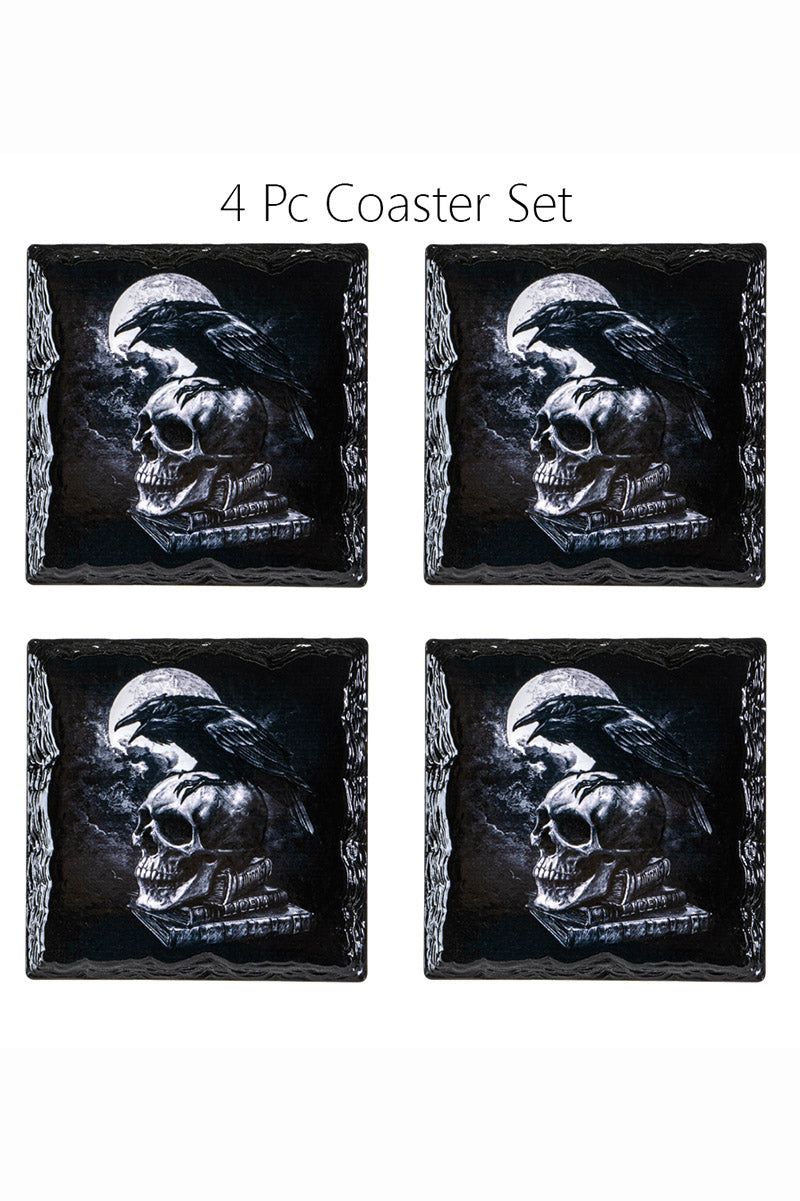 Poes Raven Slate Coasters [Set of 4] – VampireFreaks