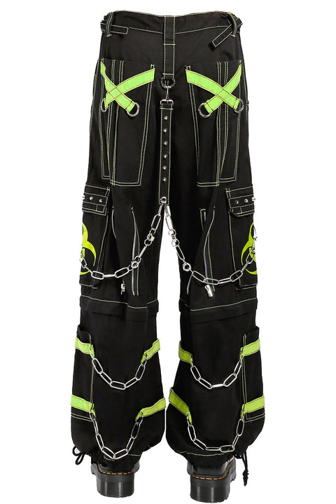 Tripp Biohazard Zip Off Pants [BLACK/LIME] – VampireFreaks