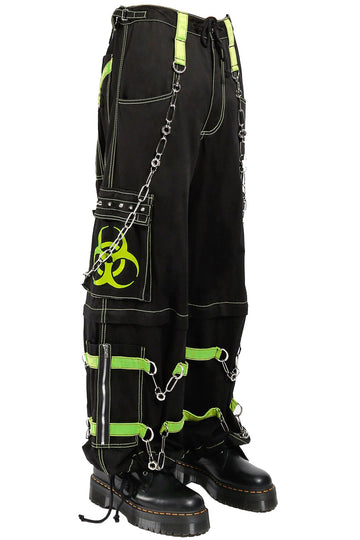 Tripp Biohazard Zip Off Pants [BLACK/LIME] – VampireFreaks