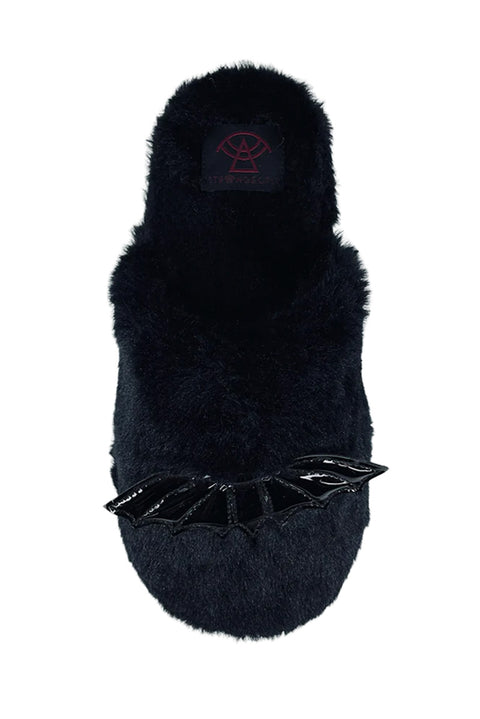 Kreepy Kozy Bat Slippers [BLACK] – VampireFreaks