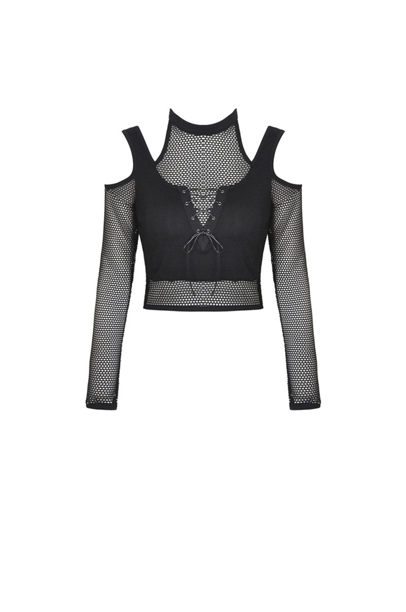 Miss Murder Fishnet Crop Top – VampireFreaks