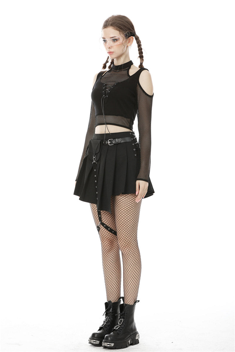 Miss Murder Fishnet Crop Top – VampireFreaks