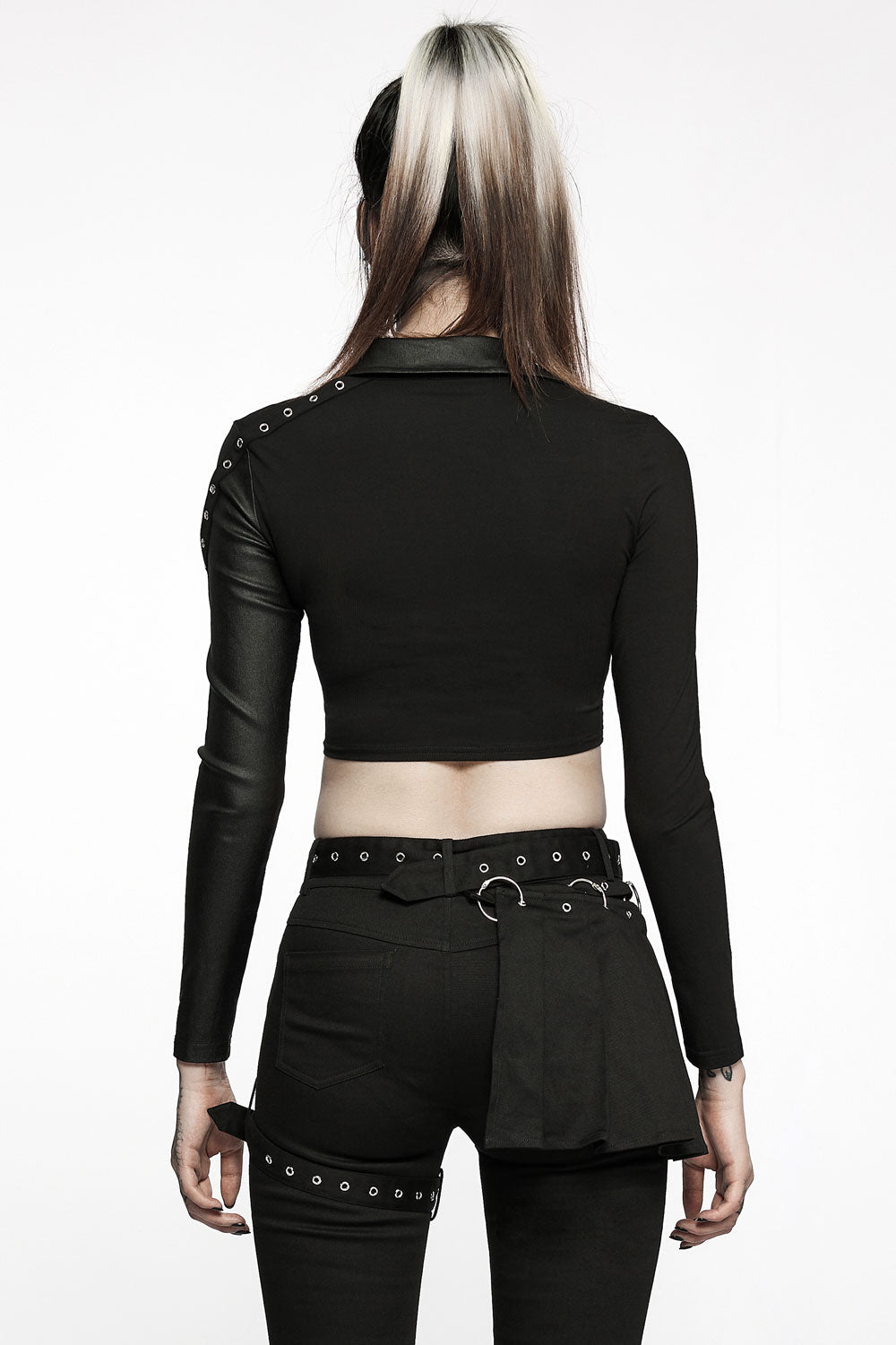 Split Personality Crop Top Vampirefreaks